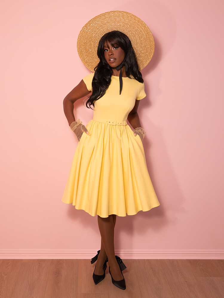 Avon Swing Dress in Pastel Yellow | Vintage Style Dresses – Vixen by ...