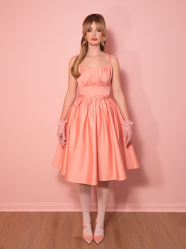 Ingenue Swing Dress in Blush Pink | Retro Style Dresses – Vixen by ...