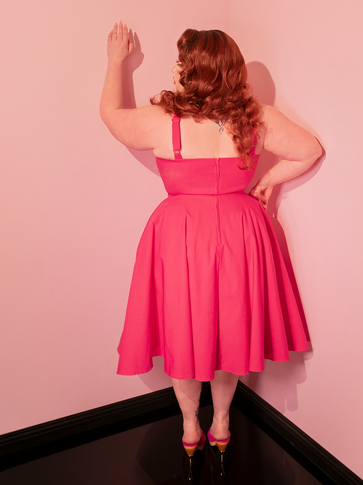 Jawbreaker Swing Dress in Hot Pink | Retro Clothing – Vixen by ...
