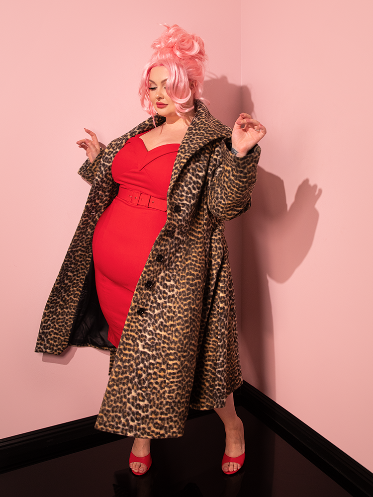 Starlet Swing Coat in Leopard Print | Retro Inspired Clothing – Vixen ...