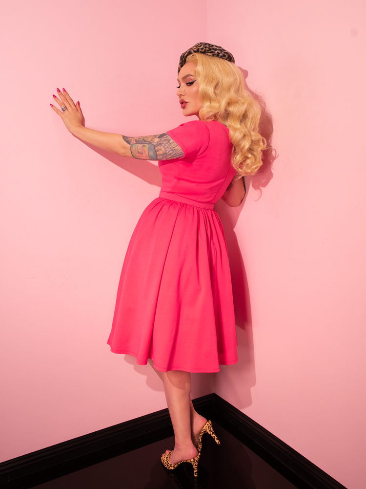 Avon Swing Dress in Candy Pink | Retro Style Dresses – Vixen by Micheline Pitt