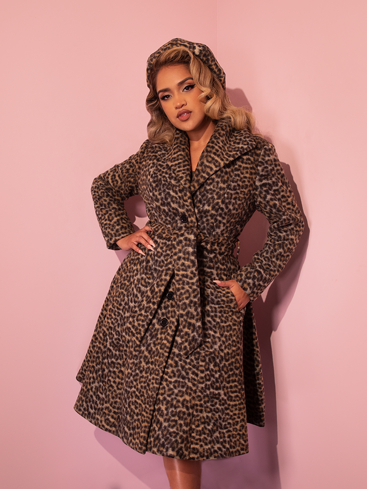 Starlet Swing Coat in Leopard Print | Retro Inspired Clothing – Vixen ...
