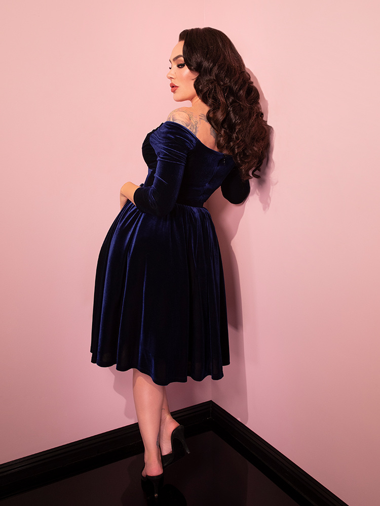 Starlet Swing Dress in Navy | Retro Style Dress – Vixen by Micheline Pitt